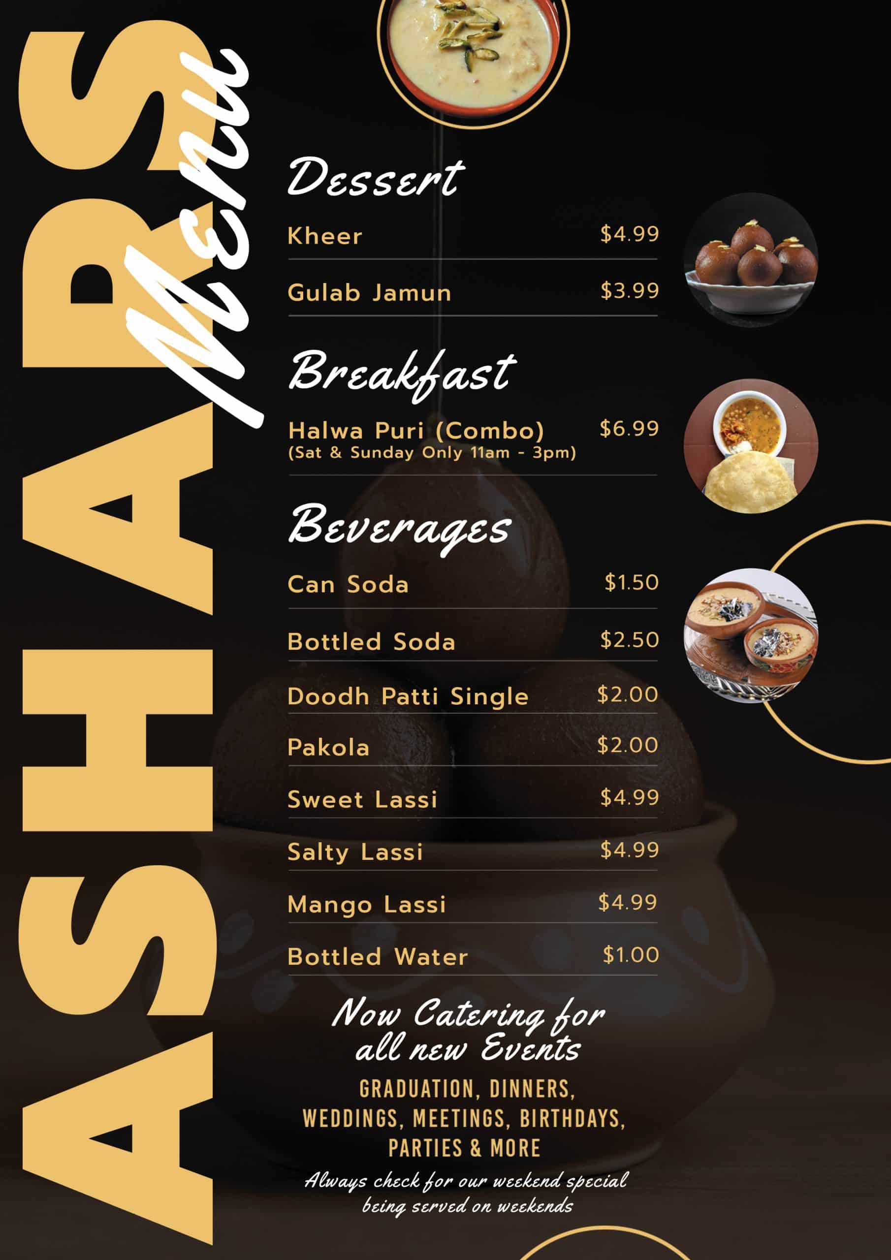 MENU - Ashar's Kitchen