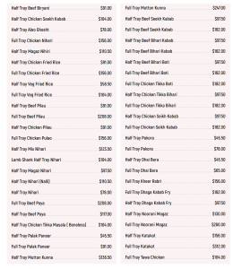 Ashar’s Kitchen MENU (Updated November 2023)